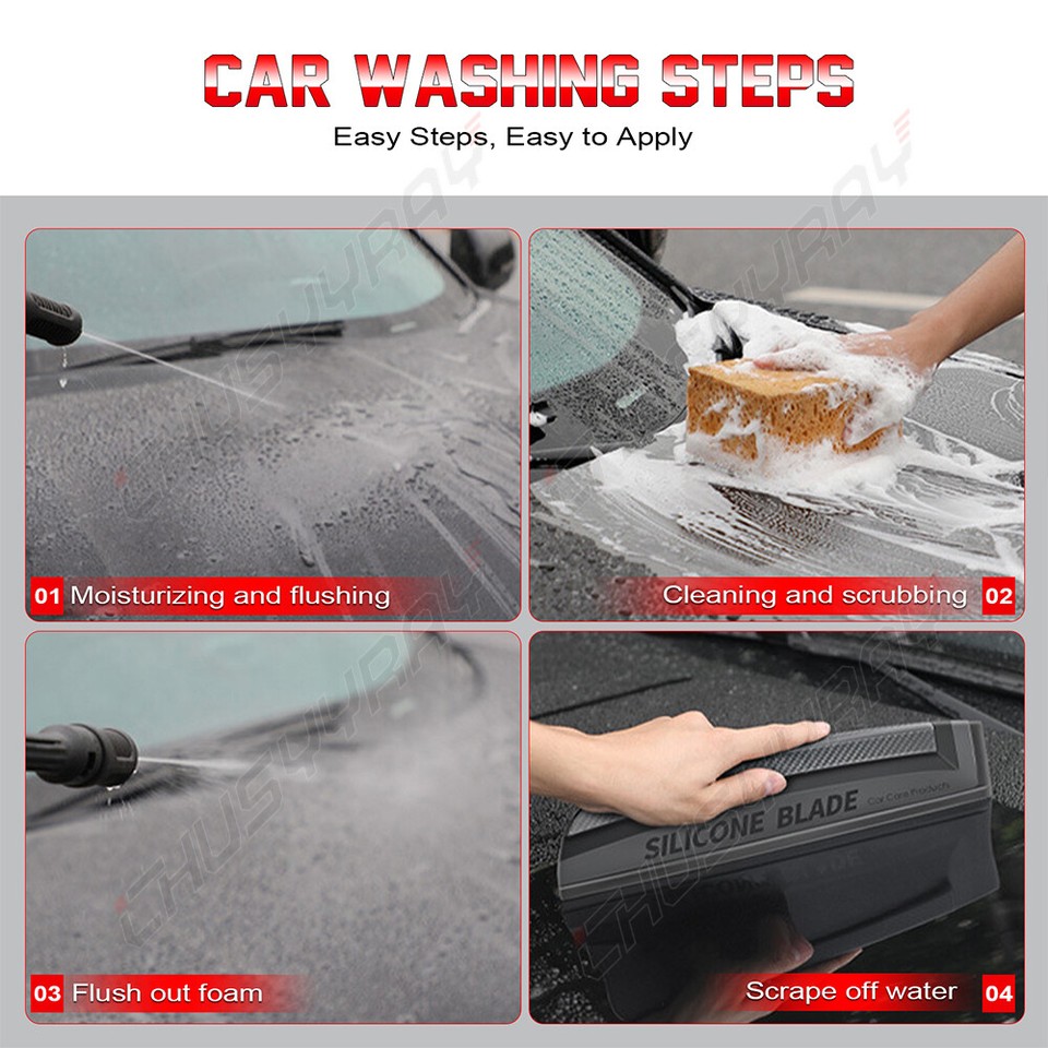 Auto Wiper Drying Blade Car Non-Scratch Silicone Squeegee for Water ...