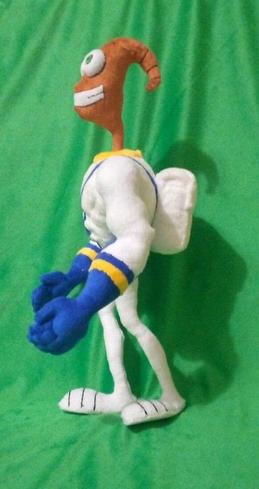 Earthworm Jim RARE Custom Plush Toy | eBay