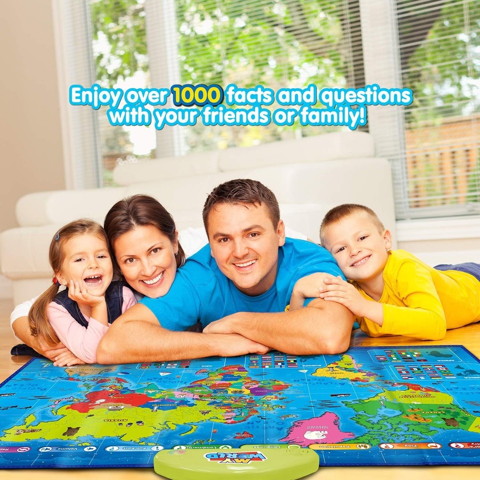 BEST LEARNING i-Poster My World Interactive Talking World Map Kids Ages ...