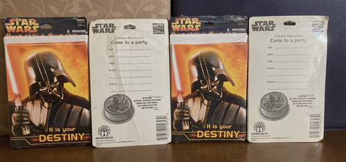 Vintage Hallmark Star Wars Party Express Invitations 4 PACKS NEW SEALED ...