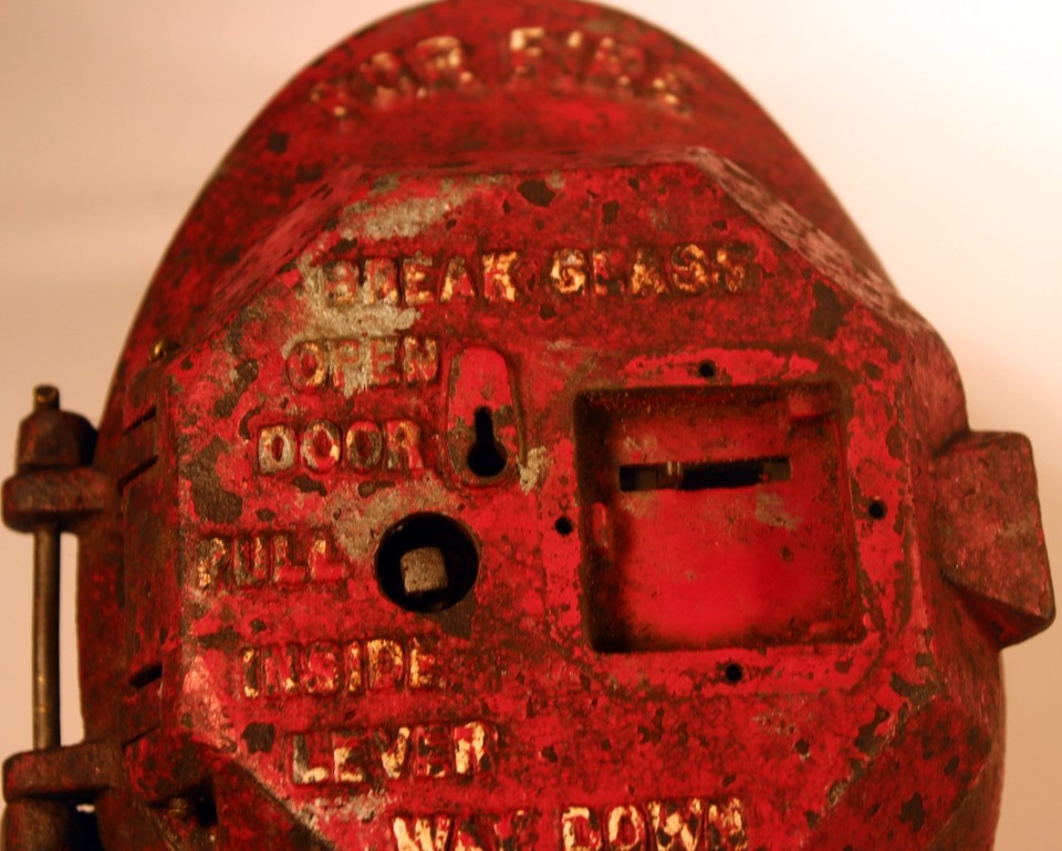 Vintage ADT Fire Alarm Box Private Station #7 Cast Iron – No Glass/Key ...