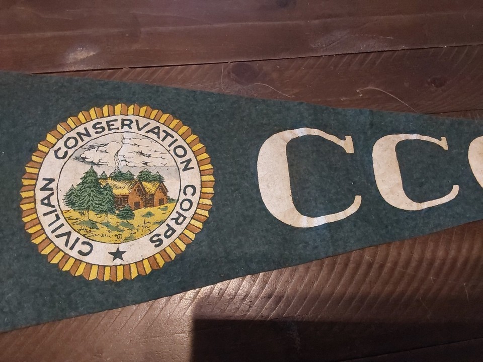1930s CCC Civilian Conservation Corps Souvenir Felt Pennant New Deal | eBay