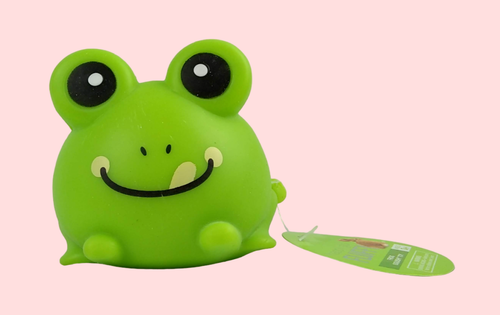 Frog Squishy Toy Figure Squeezable Toad Happy Go Fluffy Sand Buddies ...