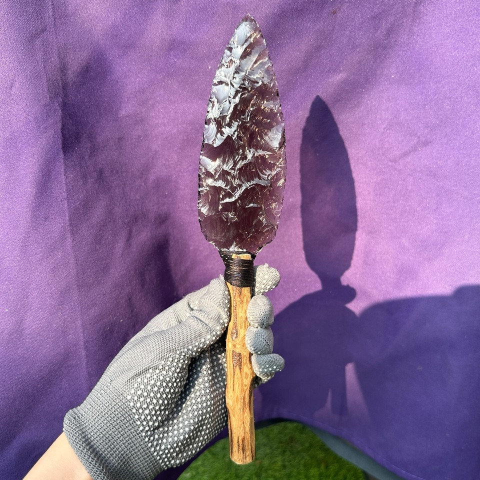 90g Natural Ice Golden Obsidian Crystal Knife With Solid Wood Handle | eBay