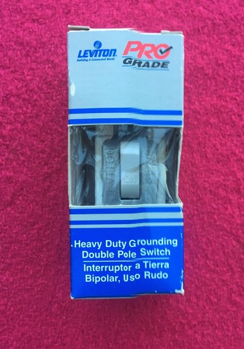 Leviton CS220-2WS White 20A 277V Double Pole Toggle AC Quiet Switch 4. ...