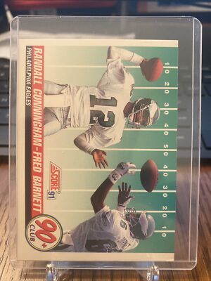 1991 Score - 90+ Club #320 Fred Barnett, Randall Cunningham ...