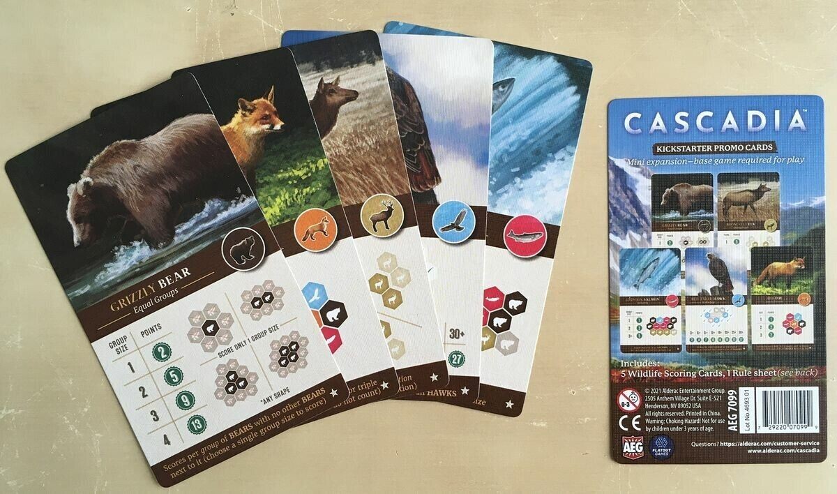 Cascadia Kickstarter Wildlife Scoring Cards Promo Mini Expansion | eBay