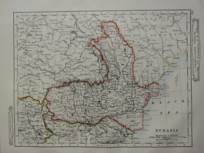 1919 MAP ~ RUMANIA WALACHIA SILISTRIA TULTHA | eBay.de