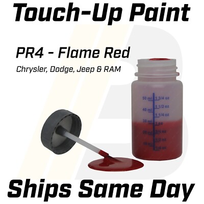 PR4 Flame Red - 1 Oz Touch Up Paint Kit w/ Brush for Chrysler Dodge ...