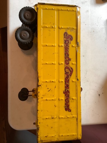 Vintage Gold STRUCTO 1950's Steel Freight Hauler Co Trailer: Unrestored ...