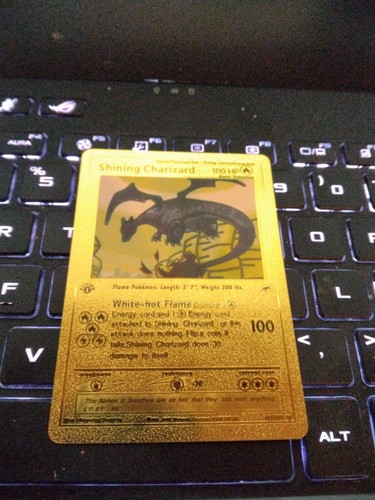 Pokemon Shining Charizard Gold Fan Art Collector Card 107/105 | eBay