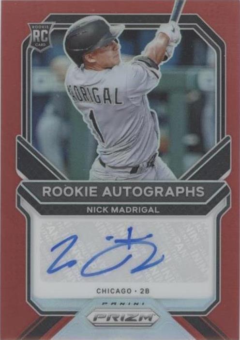 2021 Panini Prizm - Rookie Autographs Nick Madrigal #RA-NM Red Prizm ...