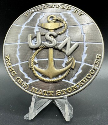 USN U.S. Navy EMNC M. Stonehocker Submarine Nuclear LG Military ...