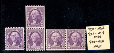 US Scott # 720 - MH, 721, 722 - MH - Pairs - CV=$9.35 (30-C212) | eBay