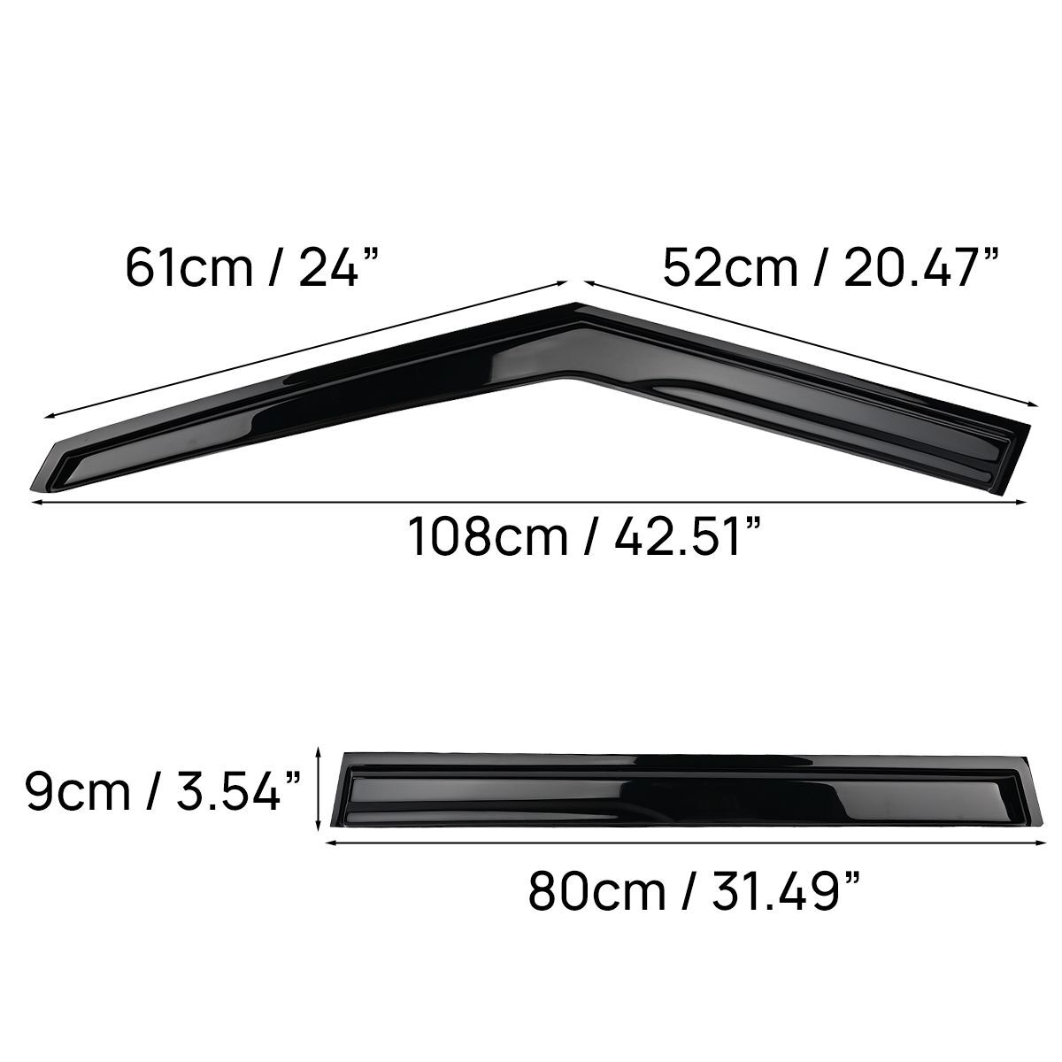 Rain Guard Vent Window Visors Shade Deflector For Mitsubishi Outlander ...