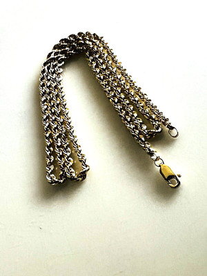 14K Solid Yellow Gold 2.9mm Rope Chain 24 inch...Nice | eBay