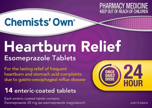 CO HEARTBURN RELIEF ESOM TABS 20MG 14 S2 CHEMISTS OWN ESOMEPRAZOLE ...