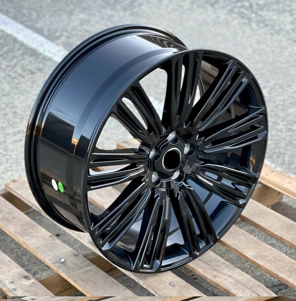 4 New 20" Gloss Black Wheels 20x9.5 5x108 Fit Range Rover Evoque Velar ...