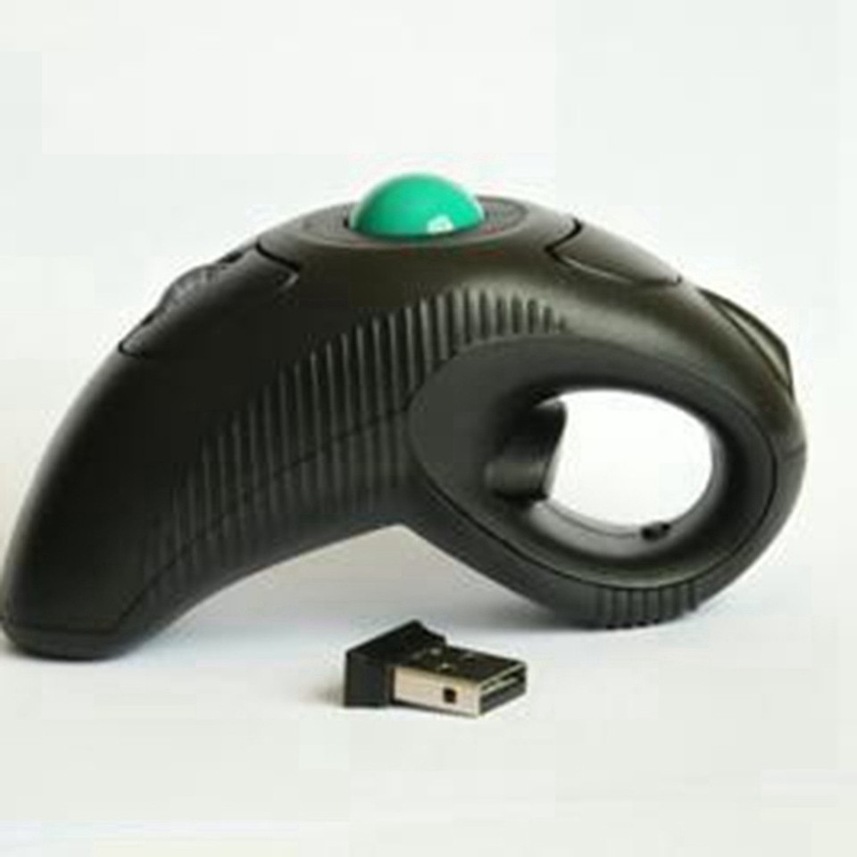 2.4G Air Mouse Ergonomic Trackball Handheld USB Optical Trackball Mice ...