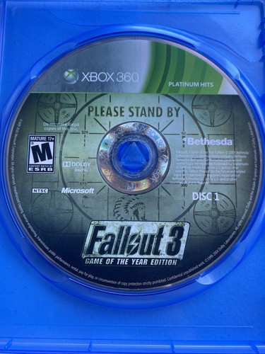 Fallout 3 Game Of The Year Edition Xbox 360 DISK 1 ONLY | eBay