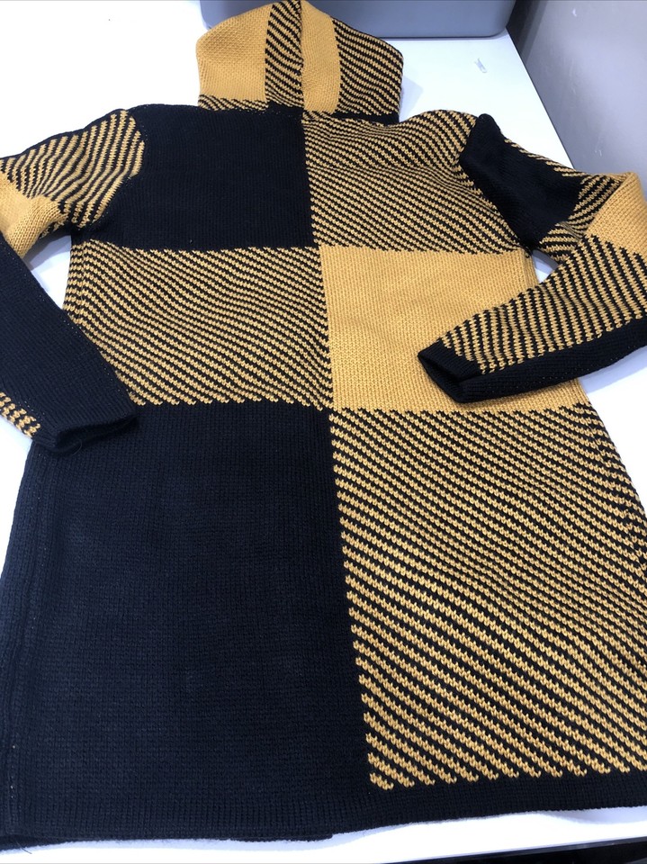 Paul Daniel Men's Yellow And Black Cairo Cardigan Medium | eBay