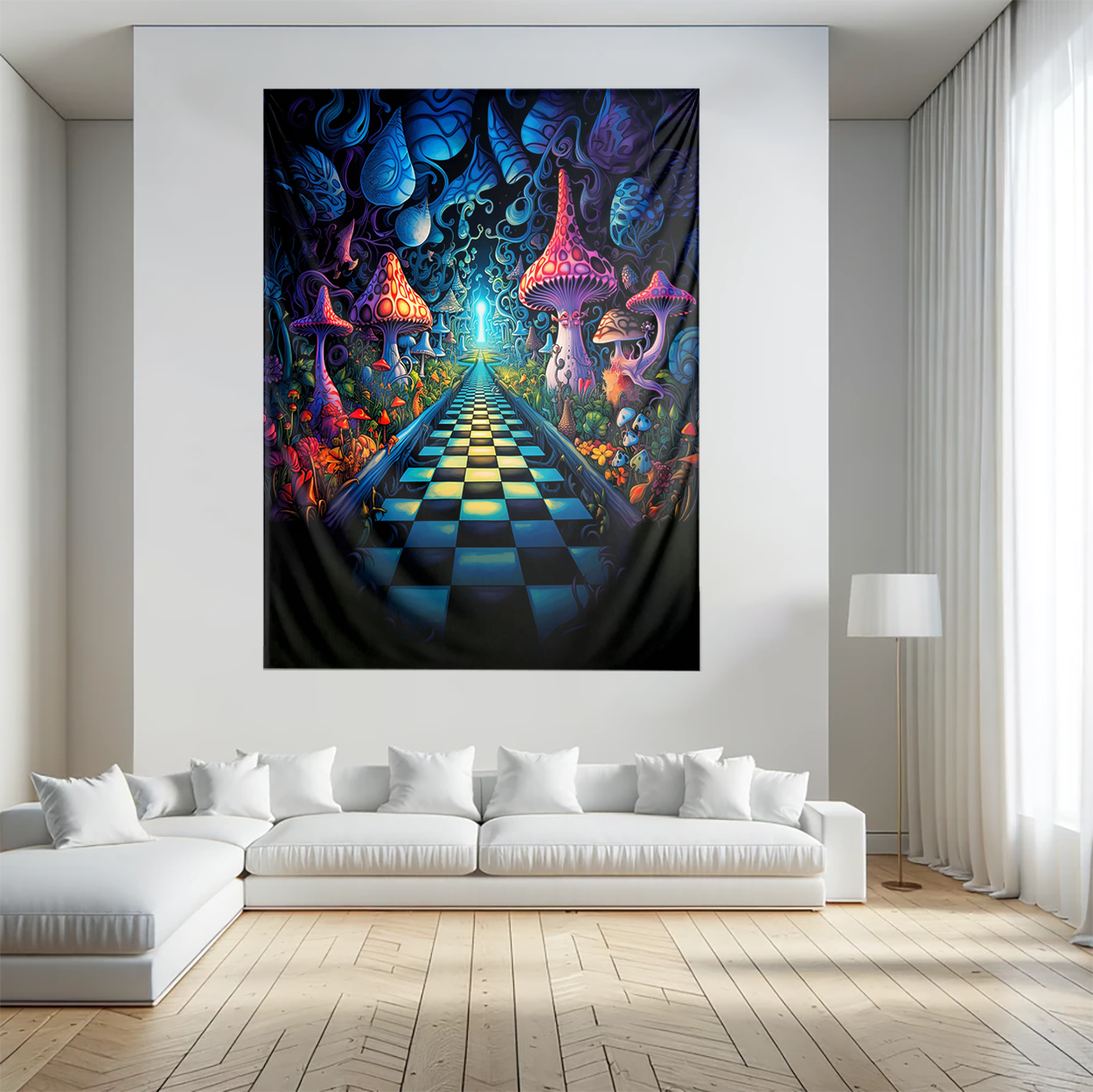 Alice in Wonderland Chasing Rabbits Tapestry - Free Shipping - 60" x 80 ...