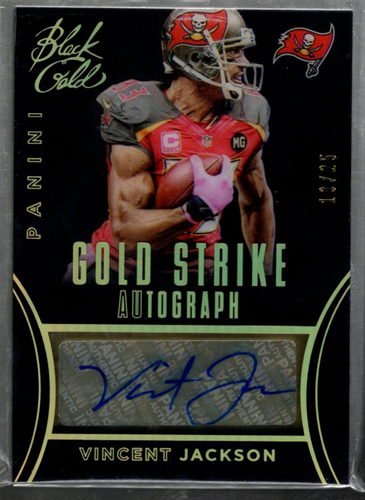 B4242- 2014 Panini Black Gold Streik Autogramme #9 Vincent JACKSON Auto ...
