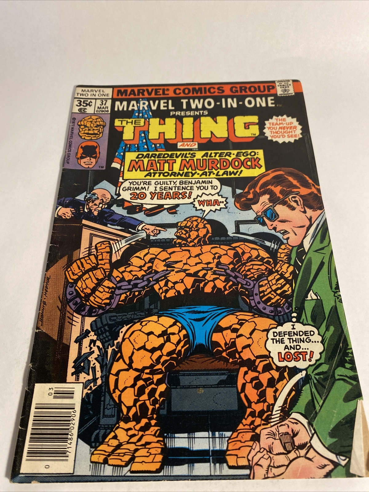 1978 vintage Marvel Two-In-One the thing matt Murdock #37 Marvel Comic ...