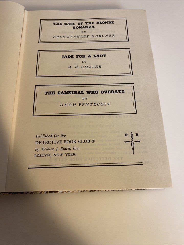 Detective Book Club - Walter J. Black (HC Blonde Bonanza 1962 h29 c | eBay
