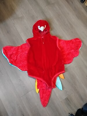 Toddler RED Faux Fur PARROT Gay Love Costume RAINBOW WINGS BIRD COSTUME ...