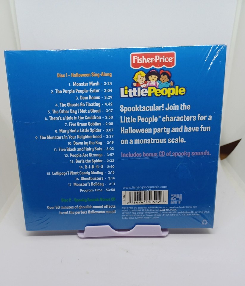 Fisher Price Little People CD Halloween Sing Along Music 2 CD Set New ...