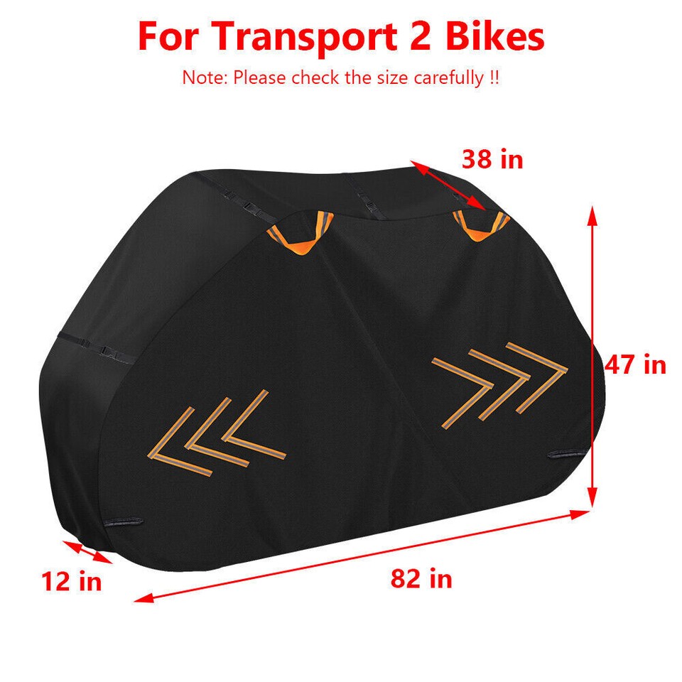 Waterproof Bike Cover for Car Rack Travel Transport Heavy Duty ...