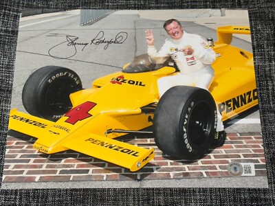 JOHNNY RUTHERFORD SIGNED AUTOGRAPH 8X10 PHOTO INDIANAPOLIS 500 BECKETT ...