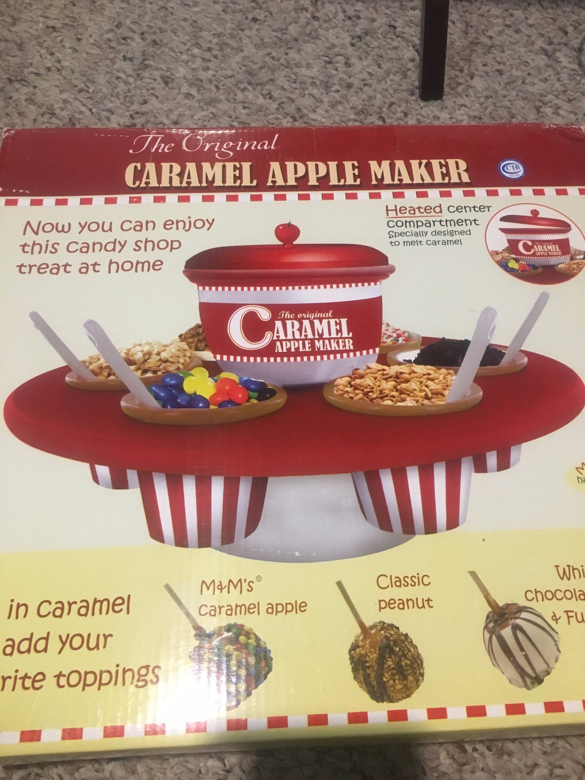 The Original Caramel Apple Maker by Smart Planet Ceramic Red White ...