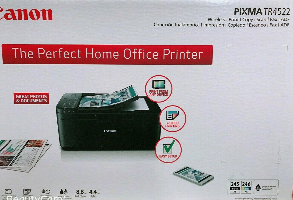 NEW Canon TR4720 (4522) Wireless Printer Copy Scan-Fax-Legal Print ...