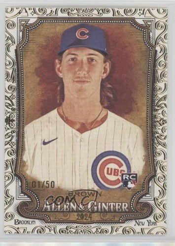 2024 Topps Allen & Ginter Gold Foil Filagree /50 Ben Brown #212 Rookie ...