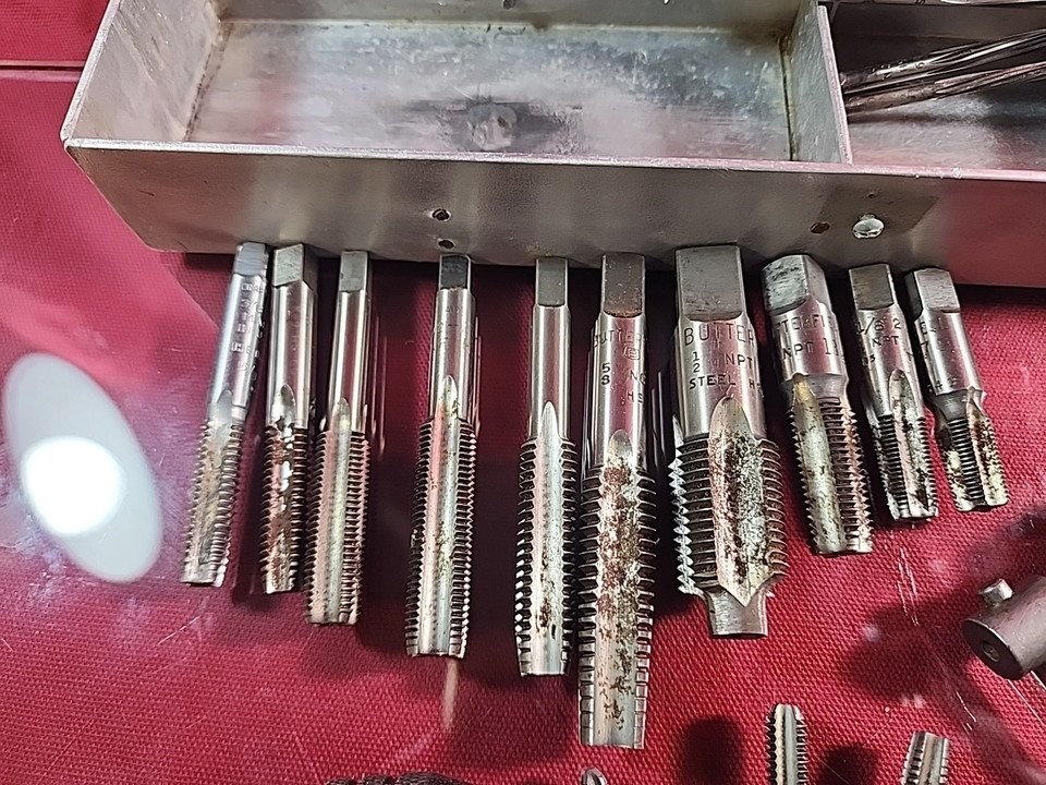 Large Lot Tap&Die Set 84pc W/ Metal Box Butterfield, Craftsman, ACE ...