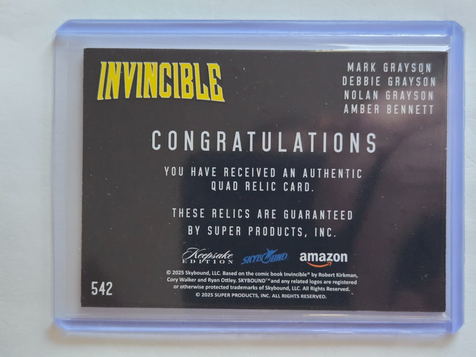 2025 Keepsake Invincible Mark Debbie Nolan Grayson Amber Bennett #542 ...