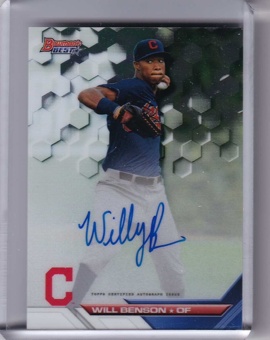 2016 BOWMAN BEST #B16-WB WILL BENSON AUTOGRAPH ROOKIE RC CLEVELAND ...