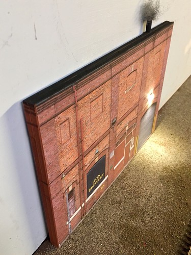 HO Scale Brewery Building Flat / Front 3D Background w/ LED, Walthers ...