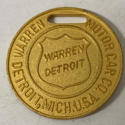 RARE VINTAGE WARREN MOTOR CAR AUTOMOBILE EMBLEM WATCH FOB | eBay