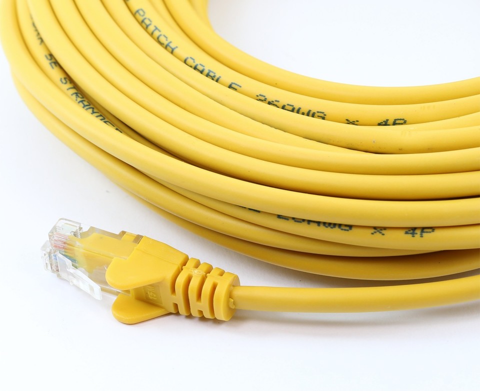Cat5 ethernet cable lead for broadband internet connect bt sky router ...