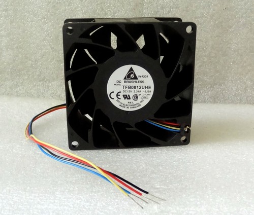 Delta TFB0812UHE 80mm x 38mm Ultra High Airflow PWM Fan 106 CFM Made in ...