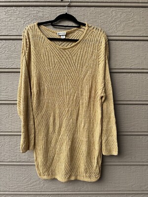 Zero II Sixty Vintage Rounded Bottom Long Sleeve Side Slits Sweater ...