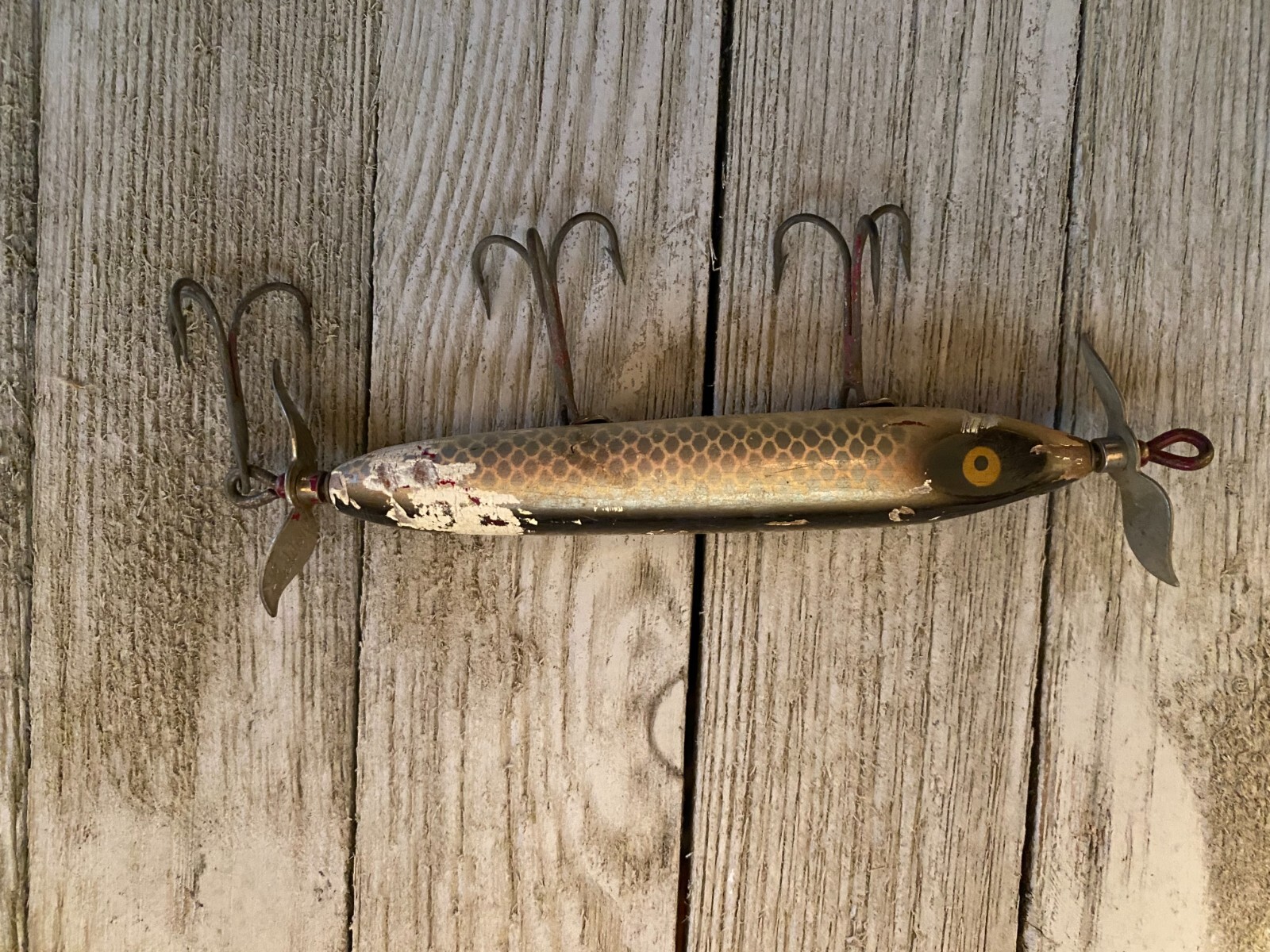 VINTAGE HEDDON WOOD TORPEDO FISHING LURE | eBay