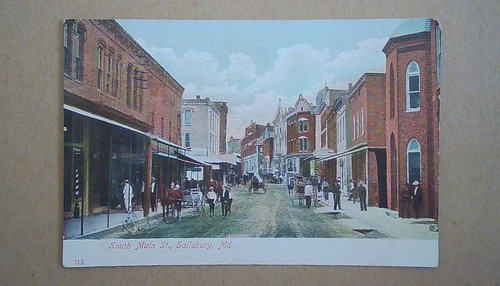 Antique Postcard 1908 SALISBURY Maryland Main Street Eastern Shore MD ...