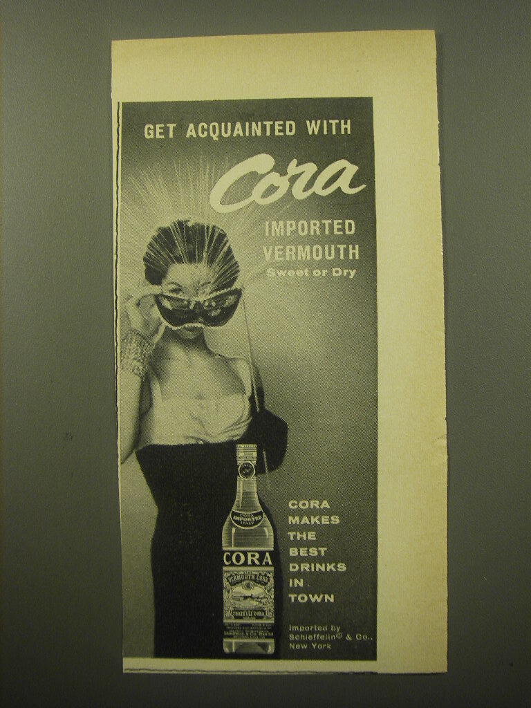 1959 Cora Vermouth Ad - Get acquainted with Cora | eBay