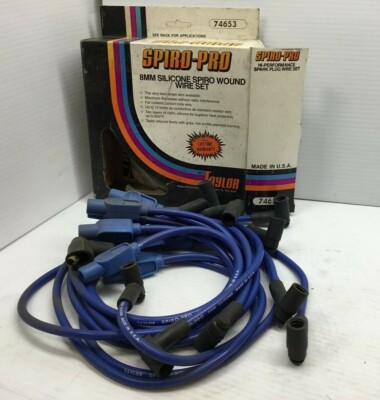 Taylor Cable 74653 Blue 8mm Spiro-Pro Ignition Wire Set | eBay