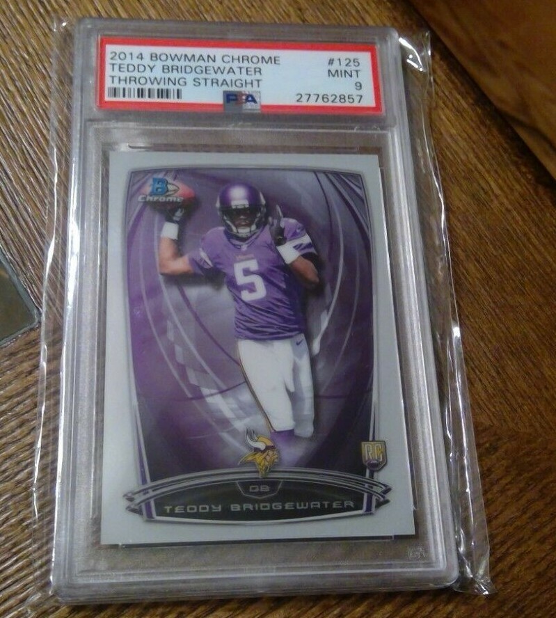 TEDDY BRIDGEWATER 2014 Bowman Chrome Rookie VARIATION PSA 9 Panthers RC ...