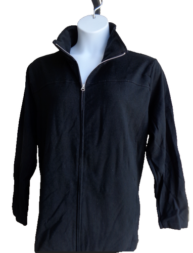 Just My Size 4X Cotton Blend French Terry Zip Front Mock Neck Jacket Black | eBay